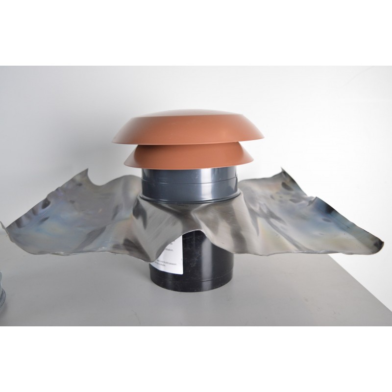 THERMOR - Entrée Sortie Air Toiture Rouge Ø160mm - 900376