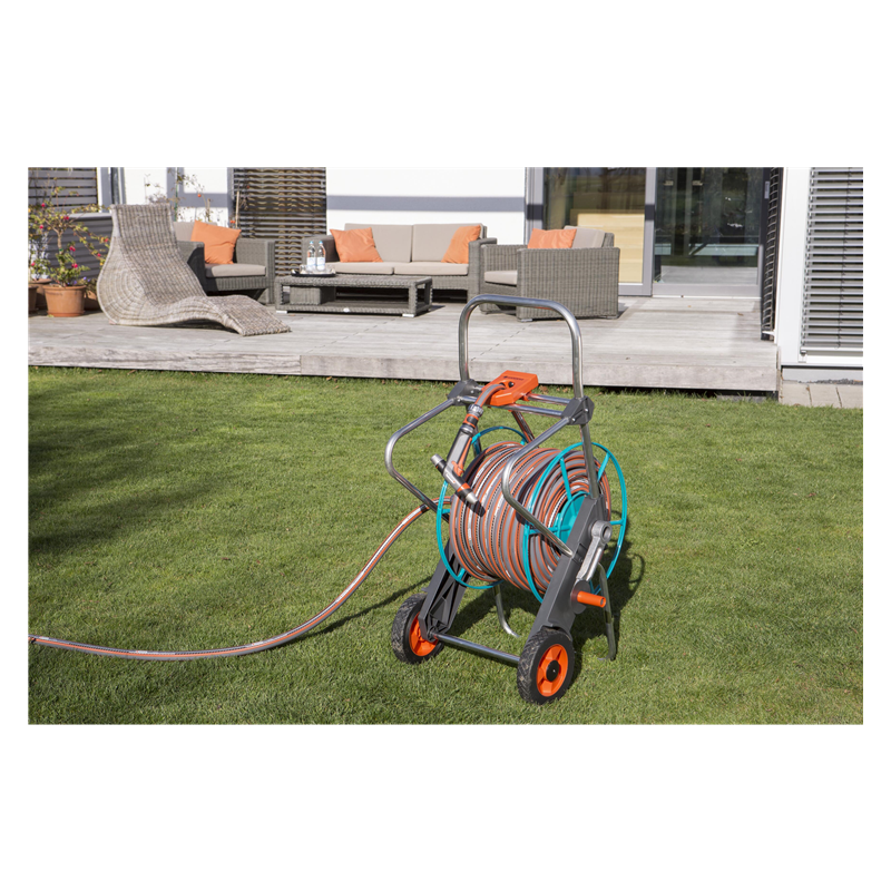 GARDENA - Enrouleur Tuyau Arrosage Dévidoir Métal Roues Non Equipé