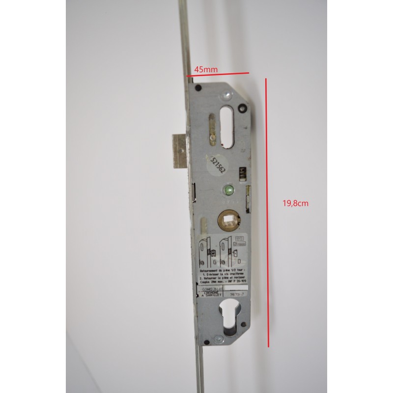 FERCO - Crémone Serrure GU sans galet - G24402-28-L-OF