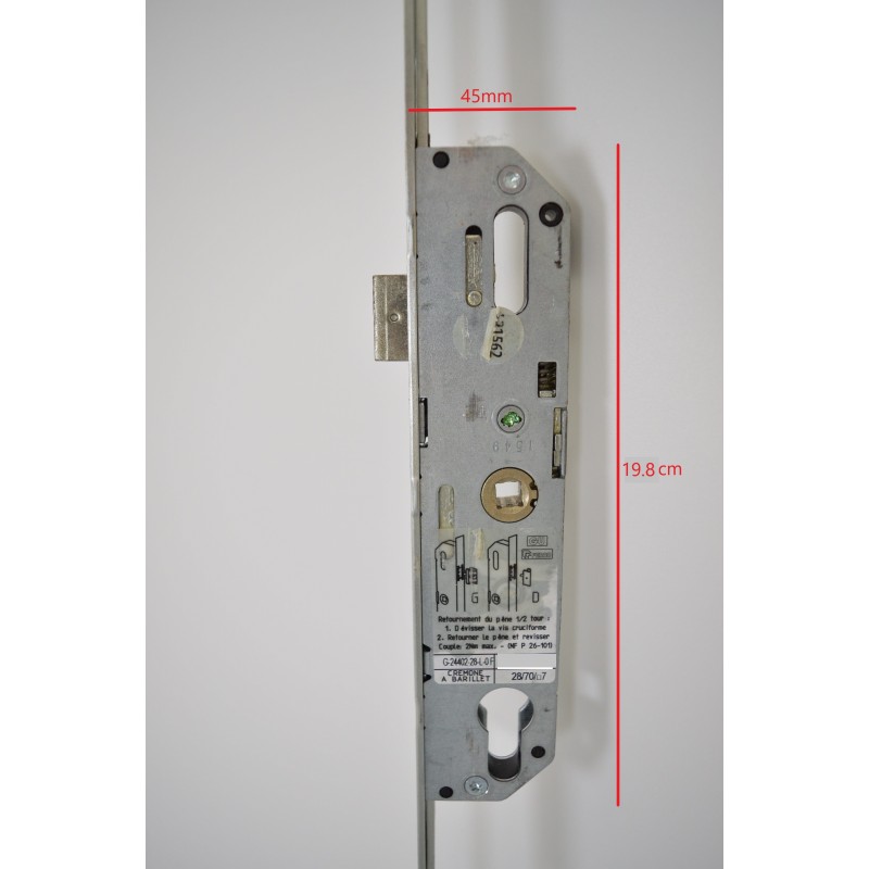 FERCO - Crémone Serrure GU 2 galets - G24402-28-L-OF