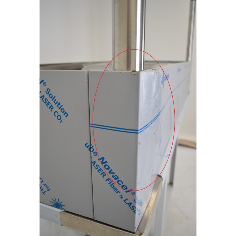 7L2GD180DTS - Table de Plonge en Inox 2 Cuves 50x50cm Egouttoir Droite