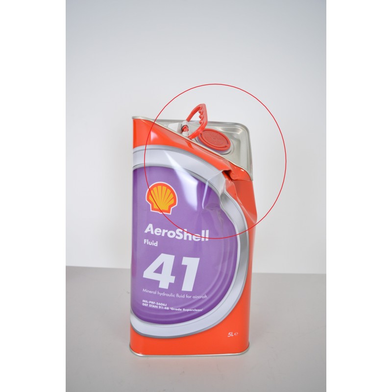 SHELL - Bidon 5L d'Huile Hydraulique Fluid 41 pour avions - 550043813
