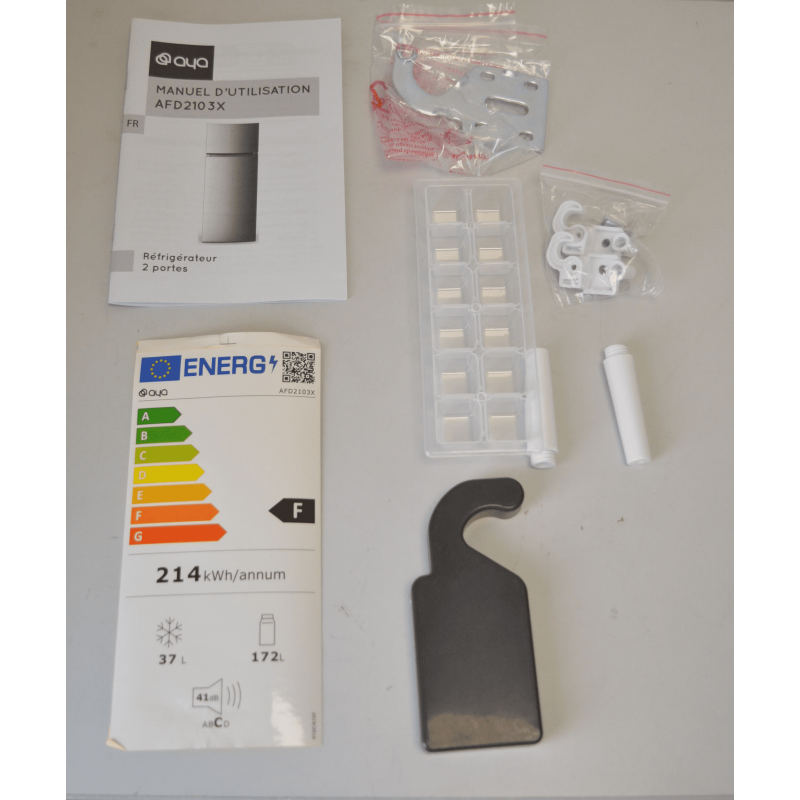 AYA - Réfrigérateur Congélateur 209L Pose Libre Inox - AFD2103X