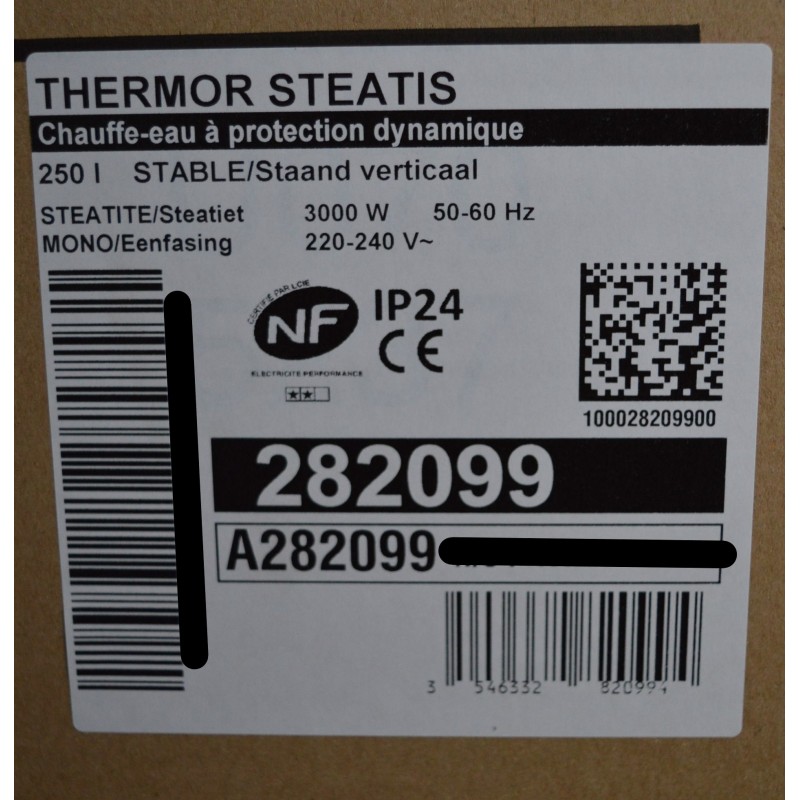 THERMOR - Chauffe-Eau Electrique 250L Stéatis Vertical Stable - 282099