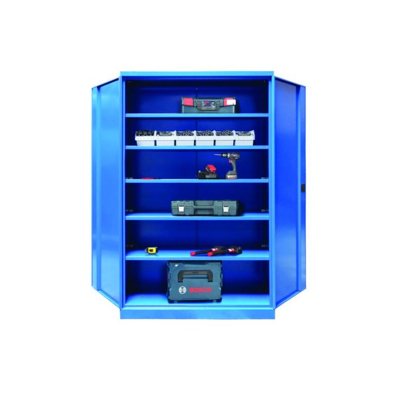 CARAY - Armoire de Rangement d'Atelier avec Etagères - ARH/120/PB/5E