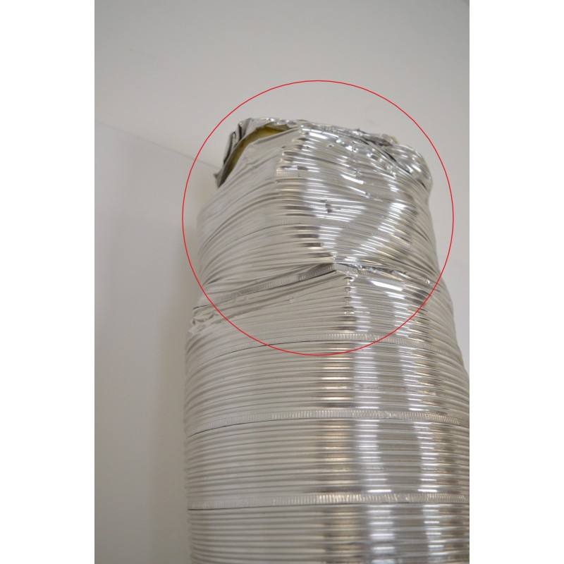 Tubage Conduit Gaine Semi-Rigide Aluminium 1.90m Ø160mm