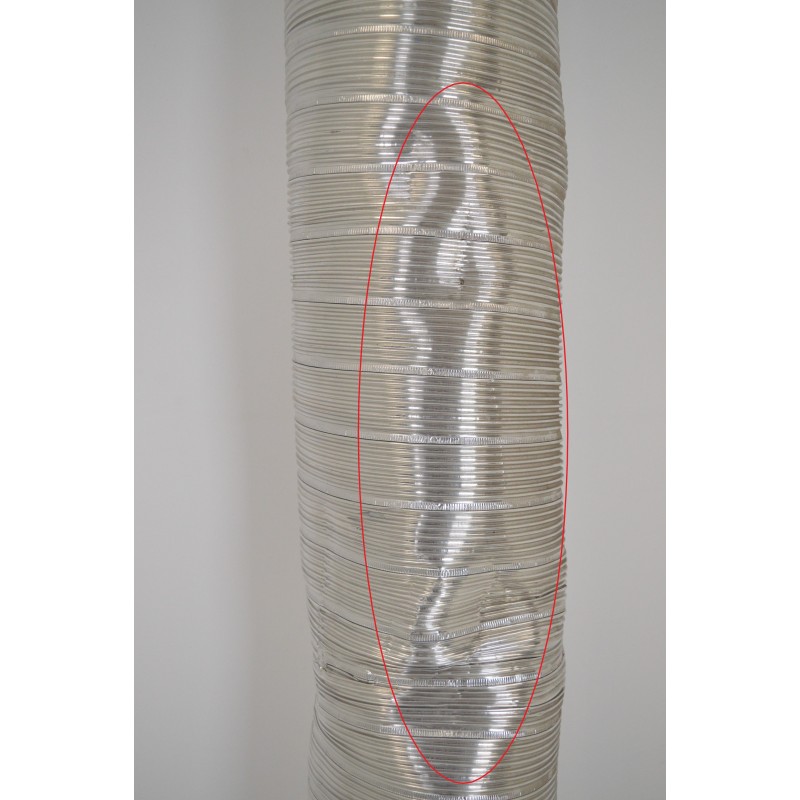 Tubage Conduit Gaine Semi-Rigide Aluminium 1.90m Ø160mm