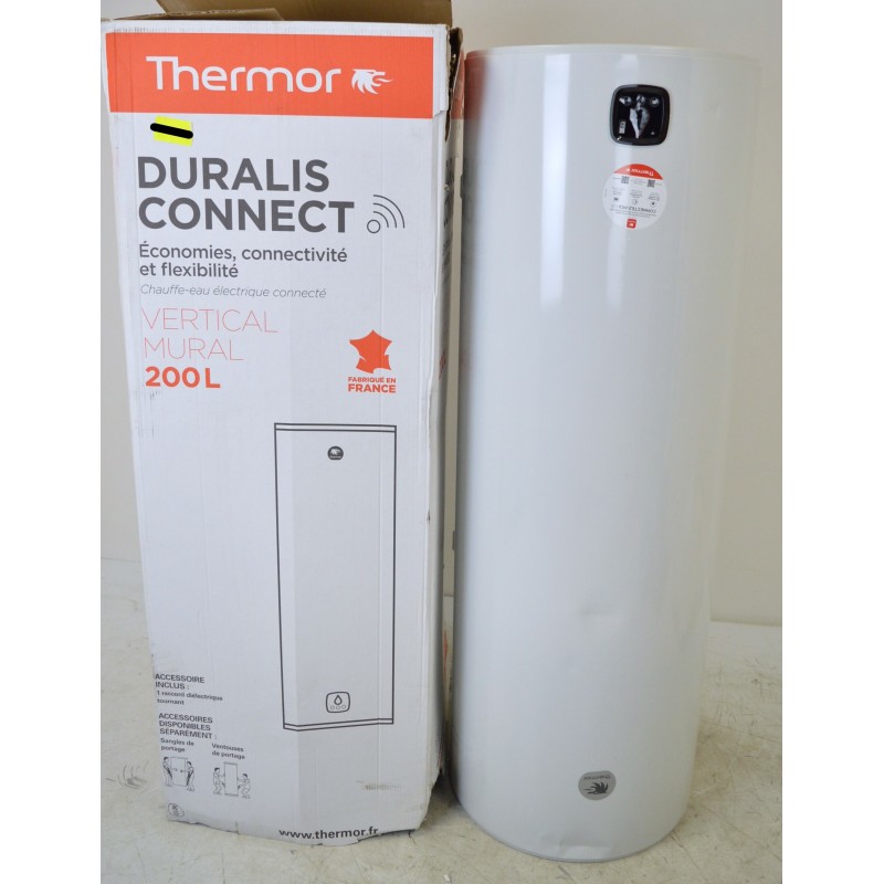 THERMOR Chauffe-Eau Électrique 200L Duralis Connecté Stéatite 271094