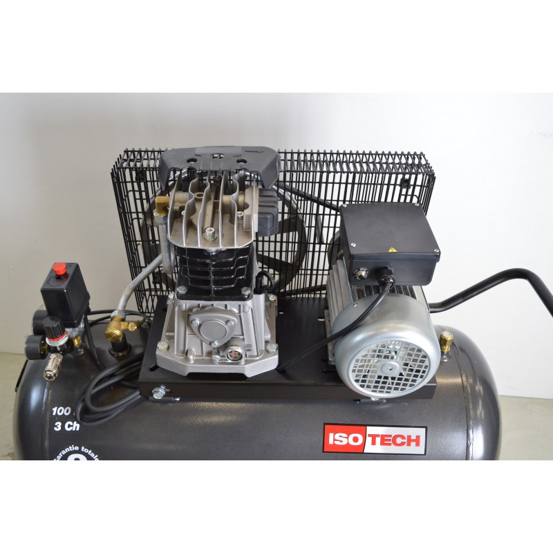 ISOTECH - Compresseur d'Air 100L Monophasé 3CV 10bar - ICO3100