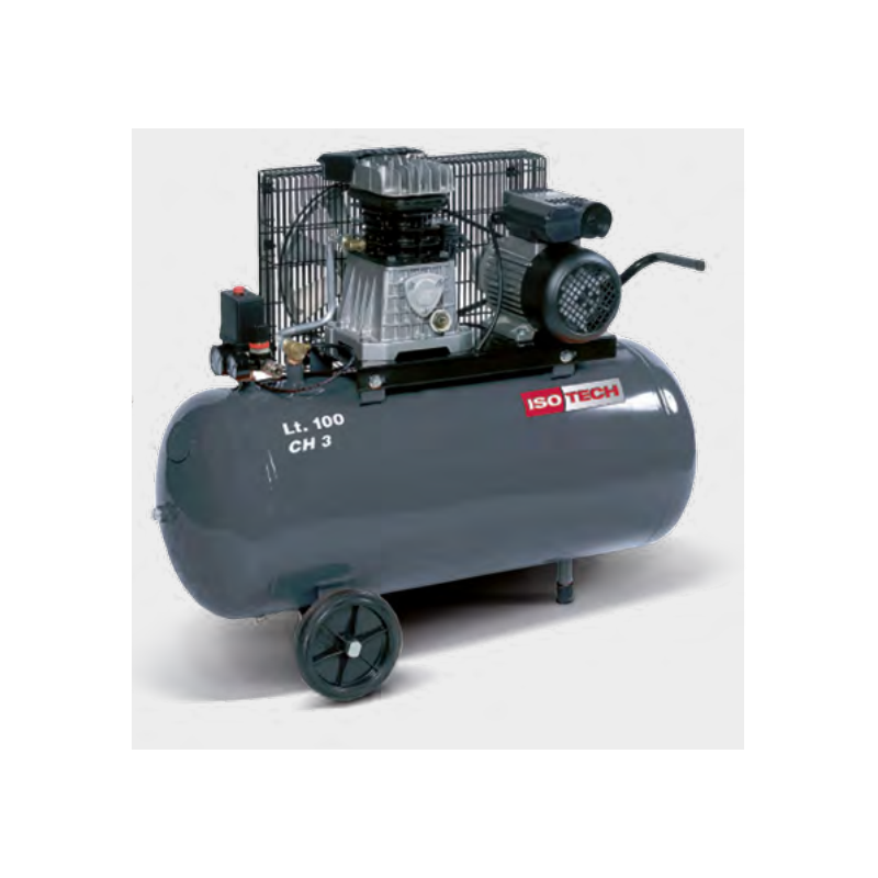 ISOTECH - Compresseur d'Air 100L Monophasé 3CV 10bar - ICO3100