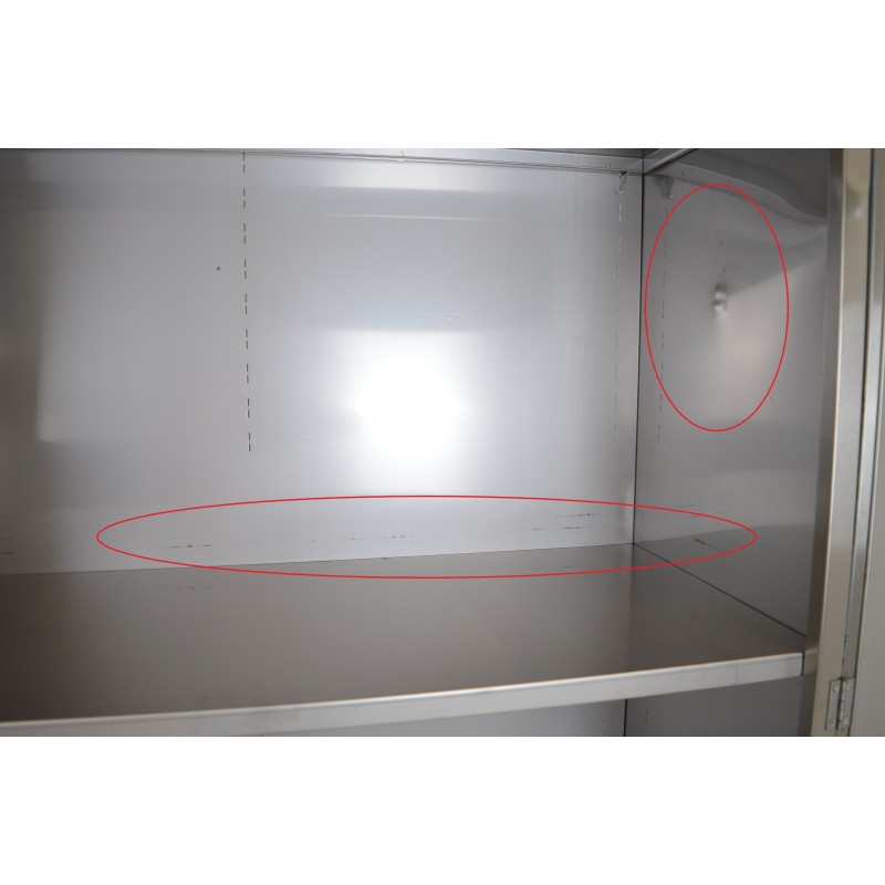 SOFINOR Armoire Haute 2 Portes Battantes Inox MAT2PH