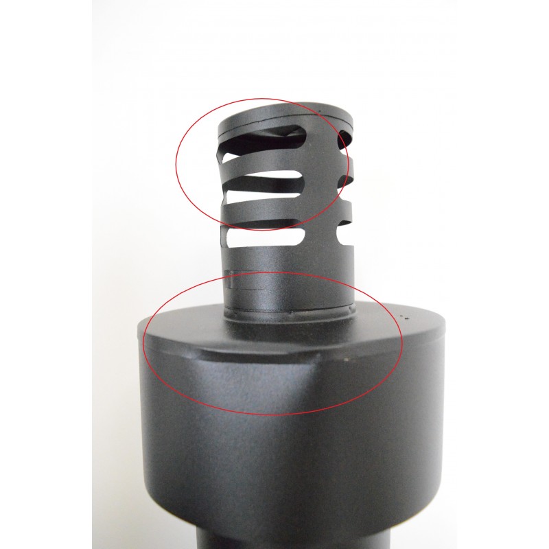 DINAK Kit Horizontal Conduit de poêle Etanche Diflux Noir 03210800REPN