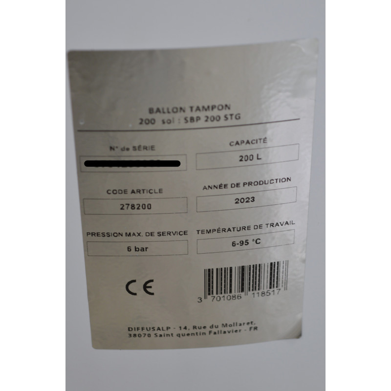 STIEBEL ELTRON - Ballon Tampon 200L STG 200 Vertical Stable - 278200