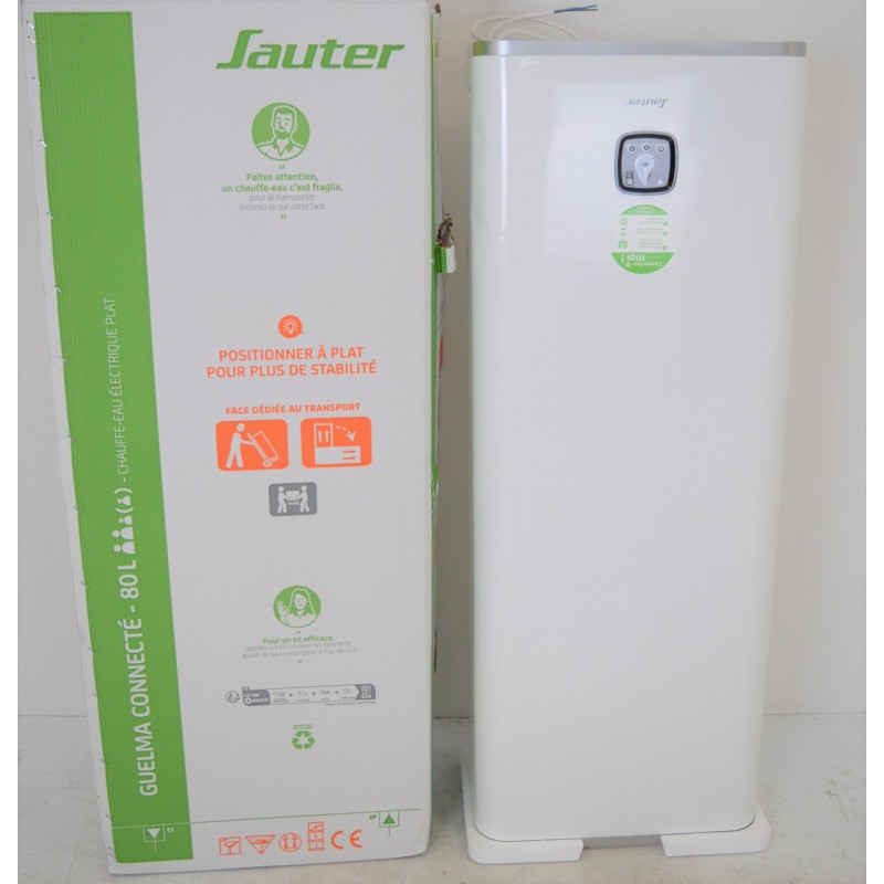 SAUTER - Chauffe-Eau Electrique Plat 80L Guelma Connecté Mural 341048
