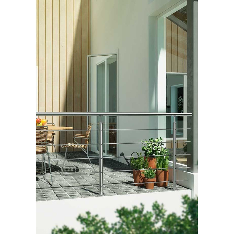 SOGEM - Garde-Corps Inox 2,5m SOGEM Harmony Fixation au Sol - HI25F