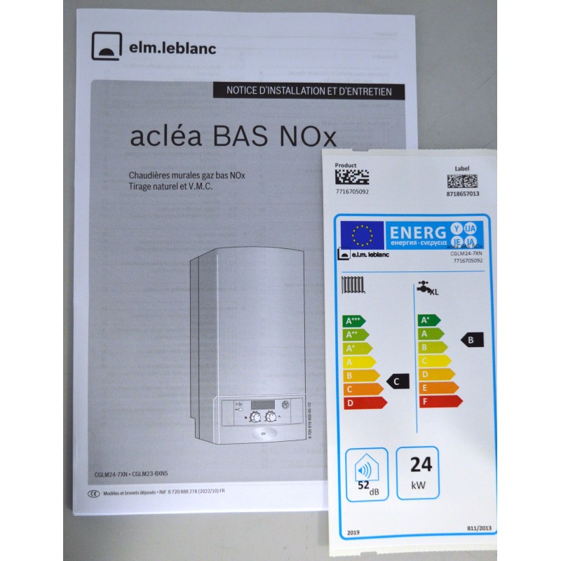ELM LEBLANC - Chaudière Gaz à Condensation 23kW Acléa - 7716705093