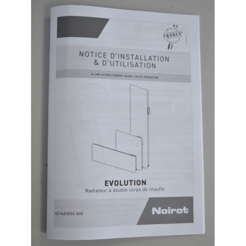 NOIROT - Radiateur Double Corps de Chauffe 1000W Evolution - N192413