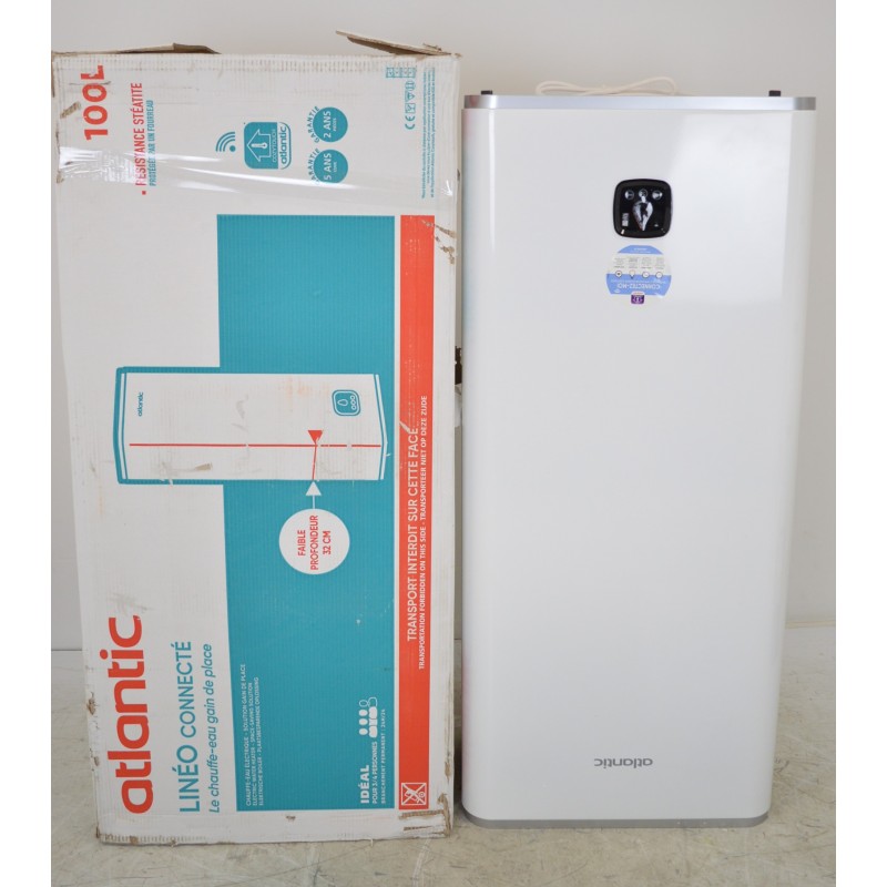 ATLANTIC - Chauffe-Eau Électrique 100L Linéo Connecté Stéatite 157216