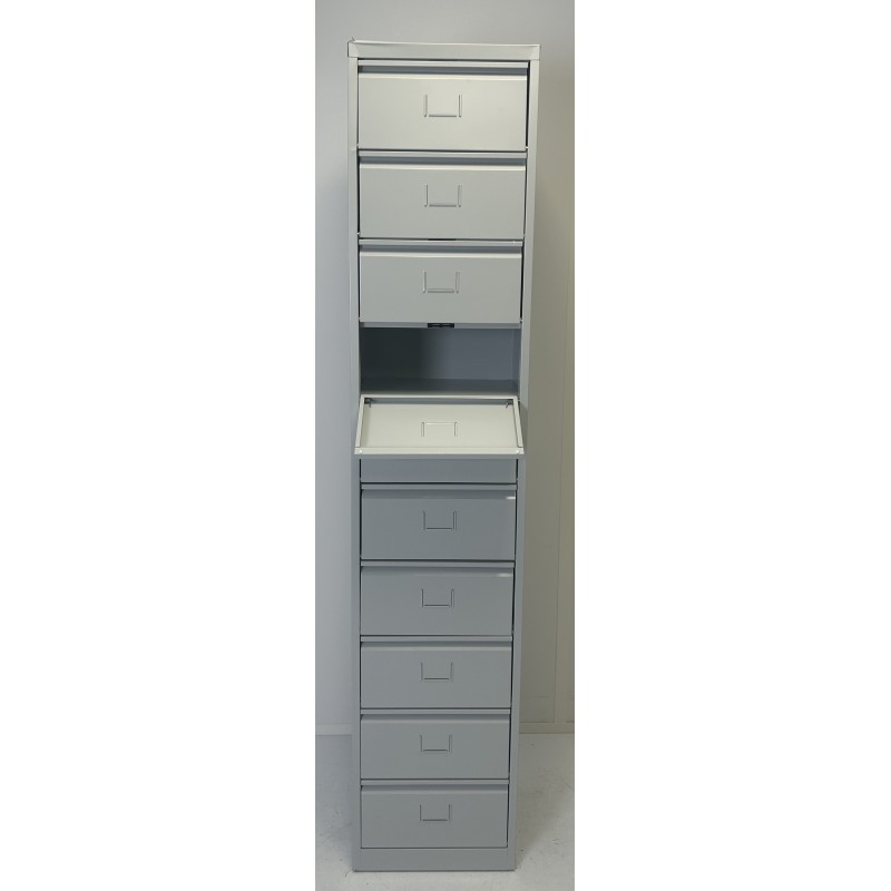 MTI - Armoire Colonnes à Clapets 10 Cases Monobloc Gris - FDC10-GC