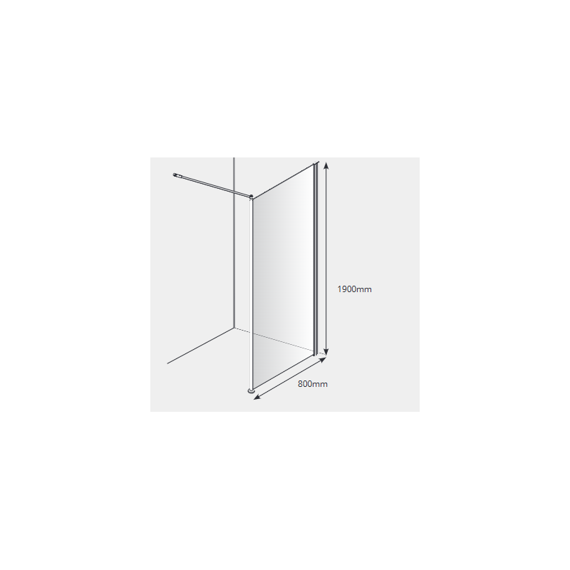 AKW Paroi de Douche LevelBest en Aluminium Noir Mat Verre Transparent